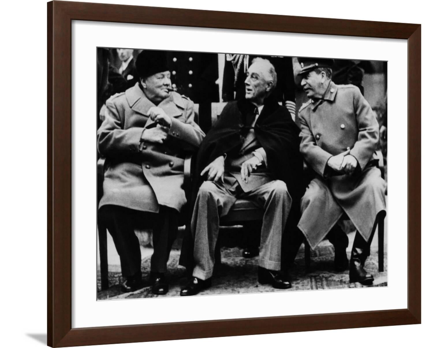 Art.com Winston Churchill, Franklin D. Roosevelt and Josef Stalin ...