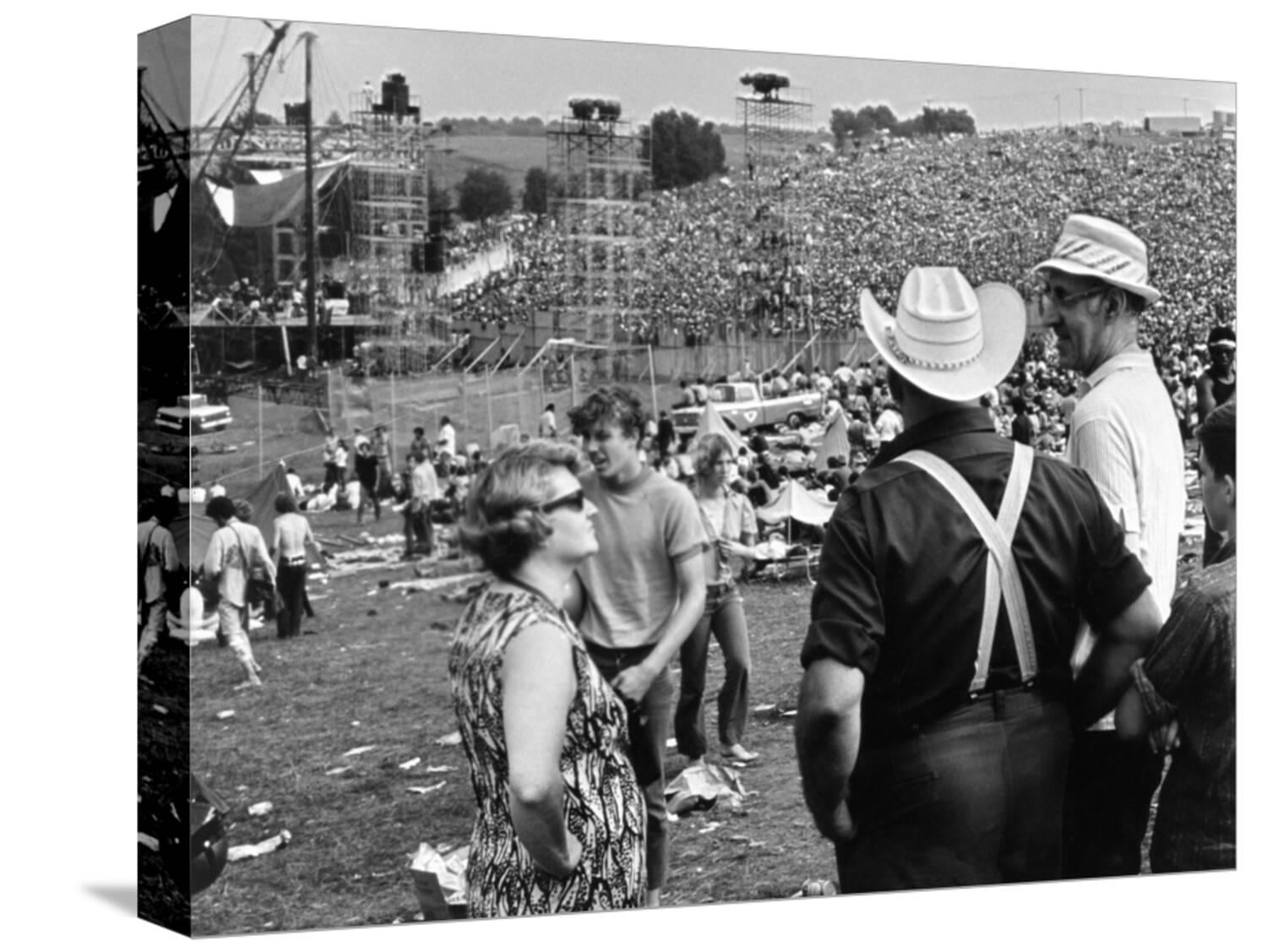 Art.com Woodstock, Farmer Max Yasgur Looks On As His Grounds Are Used ...