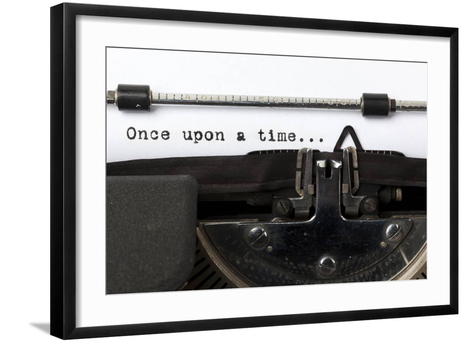 Art.com Words Once Upon A Time Written With Old Typewriter Art Print by ...