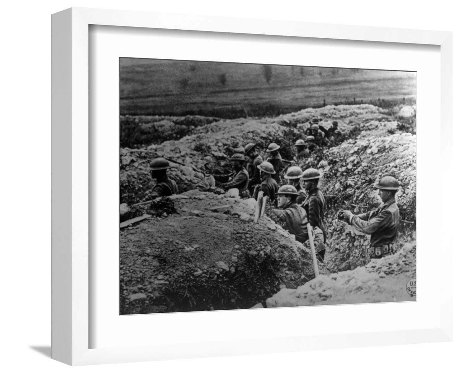 Art.com World War I, American 132nd Infantry, 33rd Division, in a ...