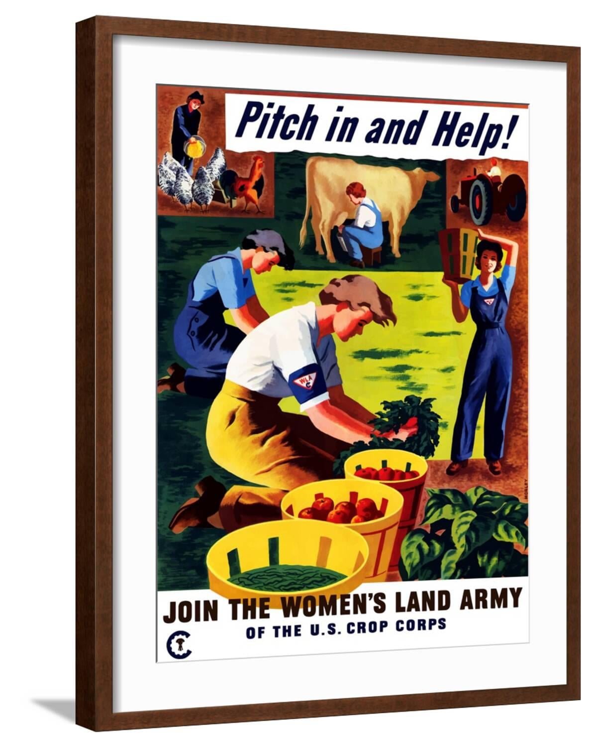 Art.com World War II Propaganda Poster of Women Doing Chores on a Farm ...