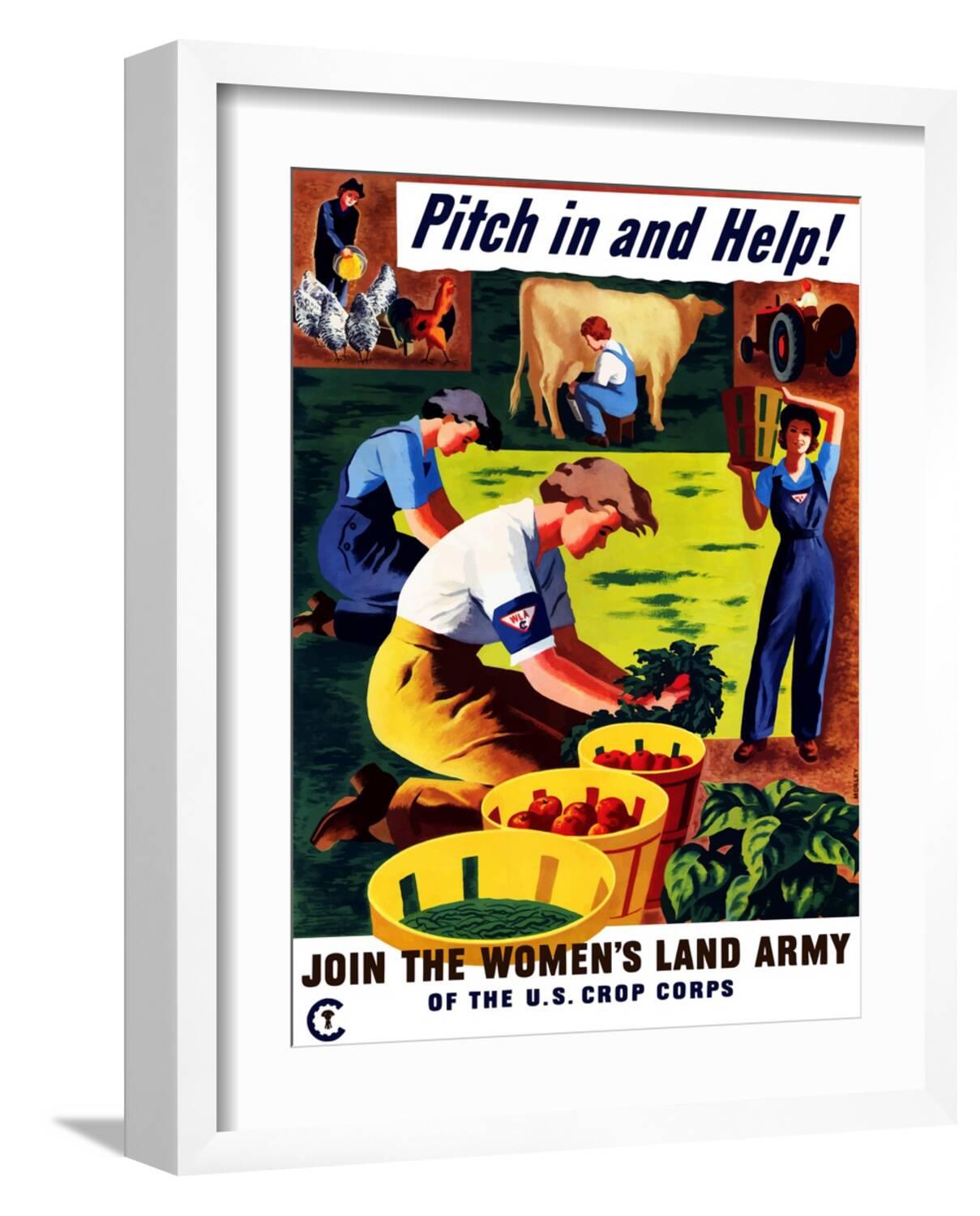 Art.com World War II Propaganda Poster of Women Doing Chores on a Farm ...
