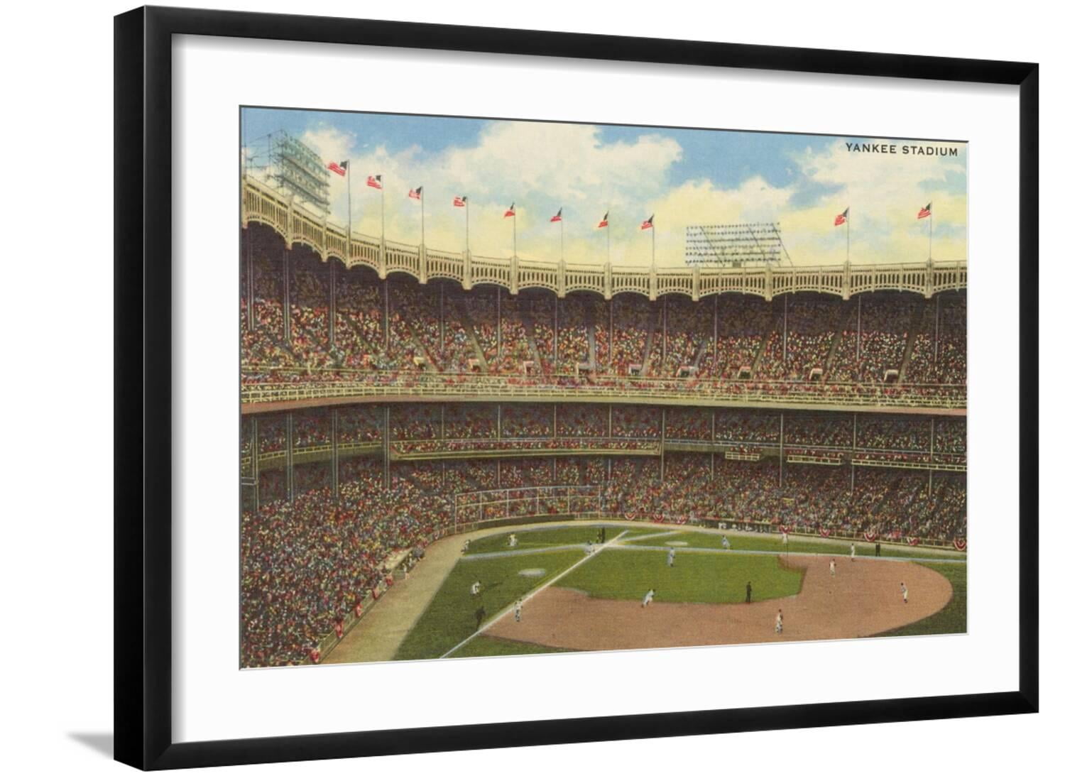Art.com Yankee Stadium, New York Art Print, Black Frame Wall Art, 29" x ...