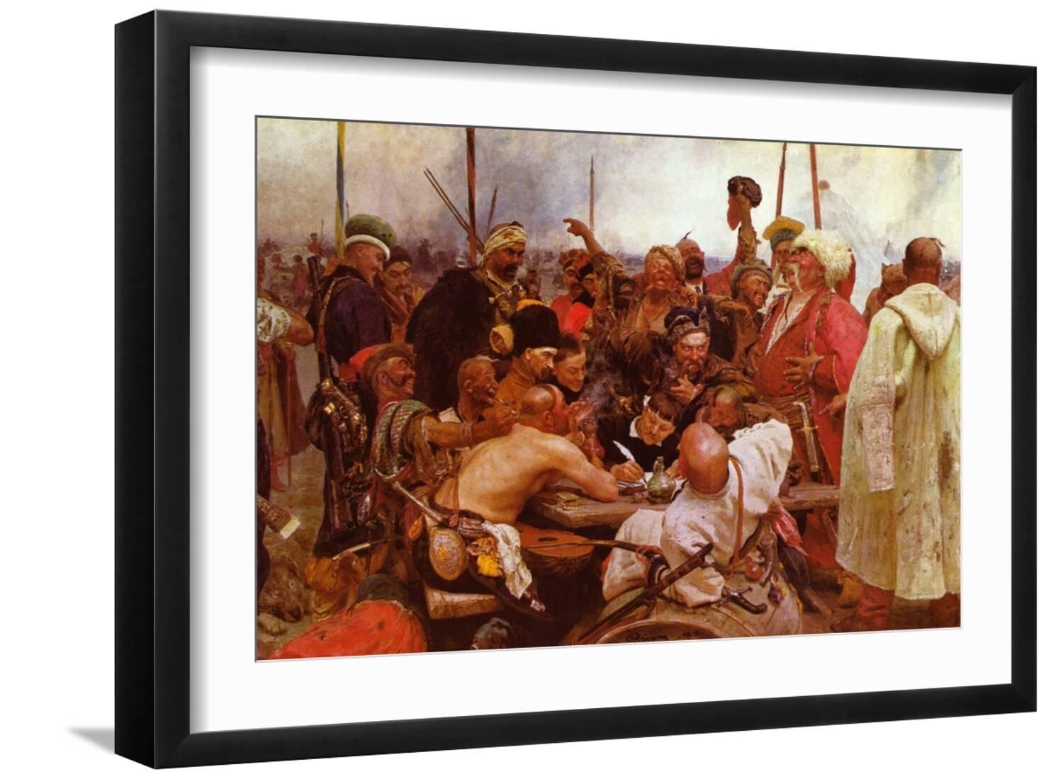 Art.com Zaraporoski Cossacks Send the Turkish Sultan Mahmoud Iv a ...