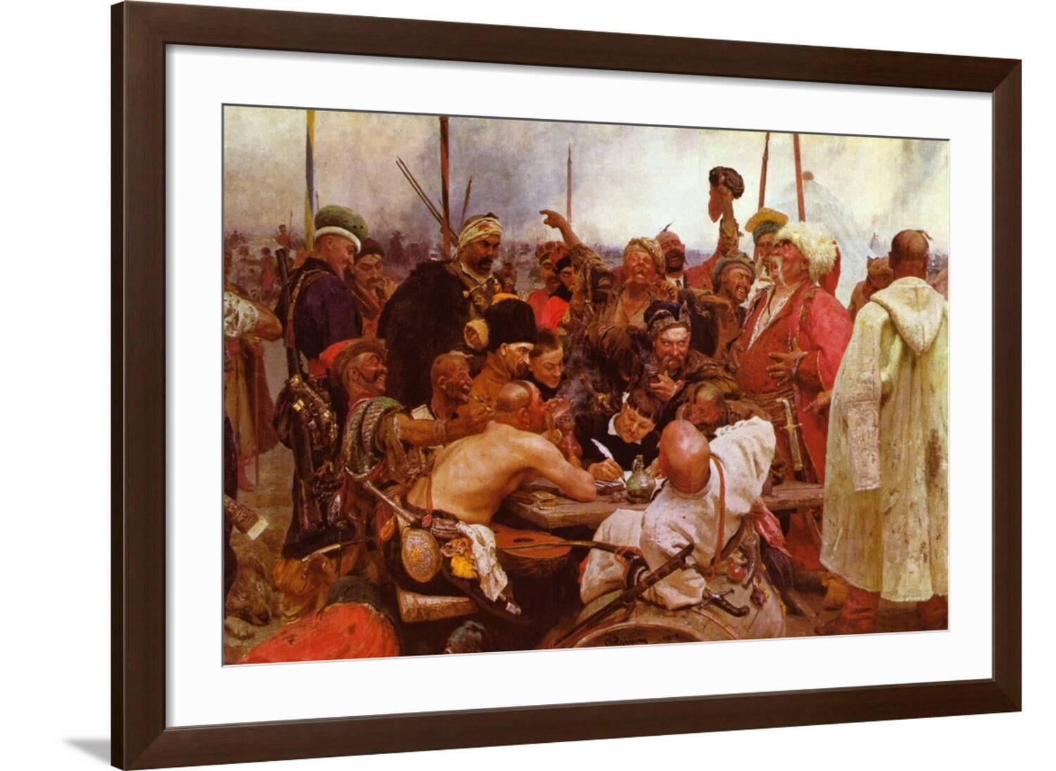 Art.com Zaraporoski Cossacks Send the Turkish Sultan Mahmoud Iv a ...