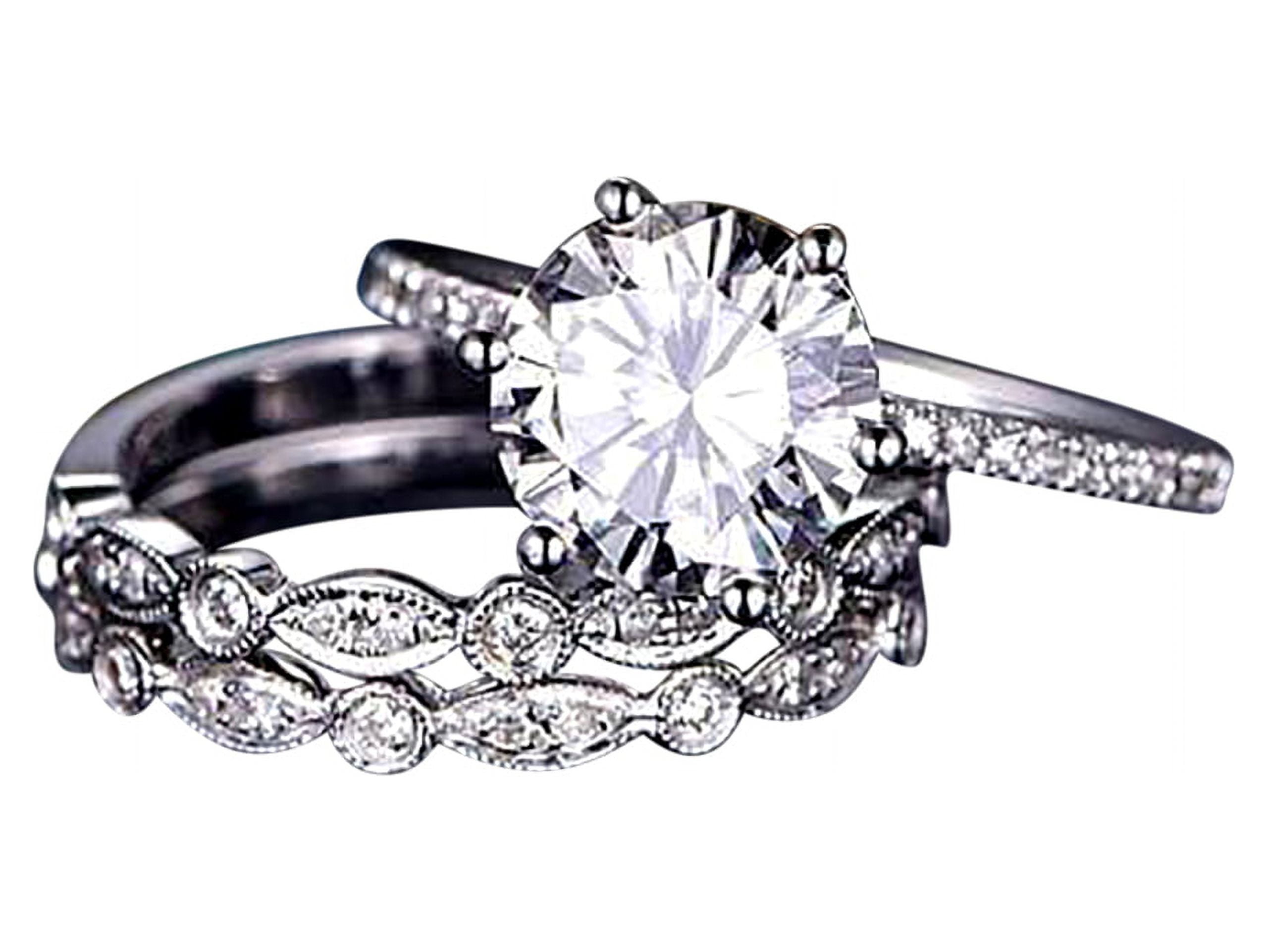 Art deco 2 Carat Man made diamond moissanite and Man made diamond ...