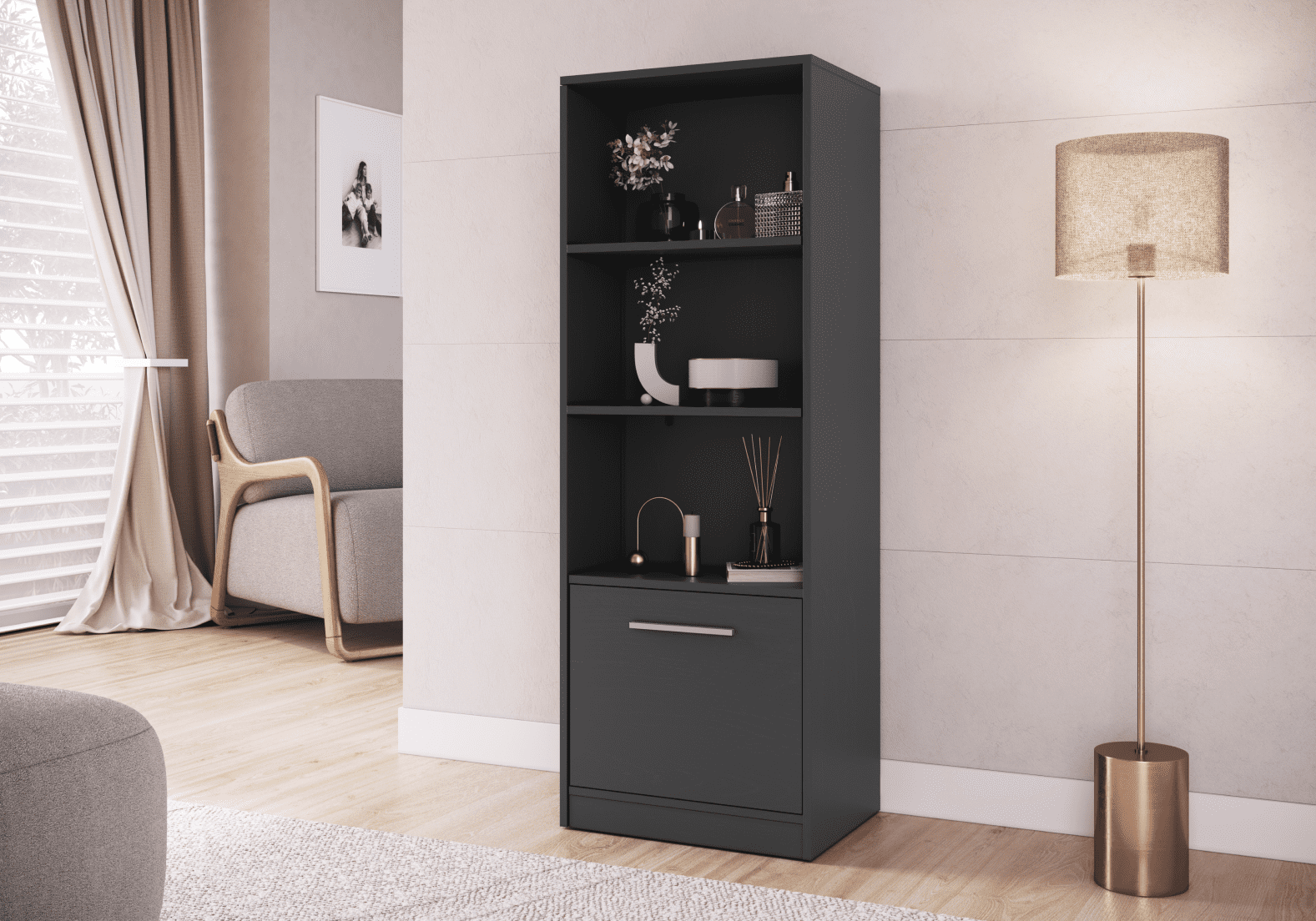 Art in Furniture Bookshelf with Hidden Compartment – Secure Storage ...