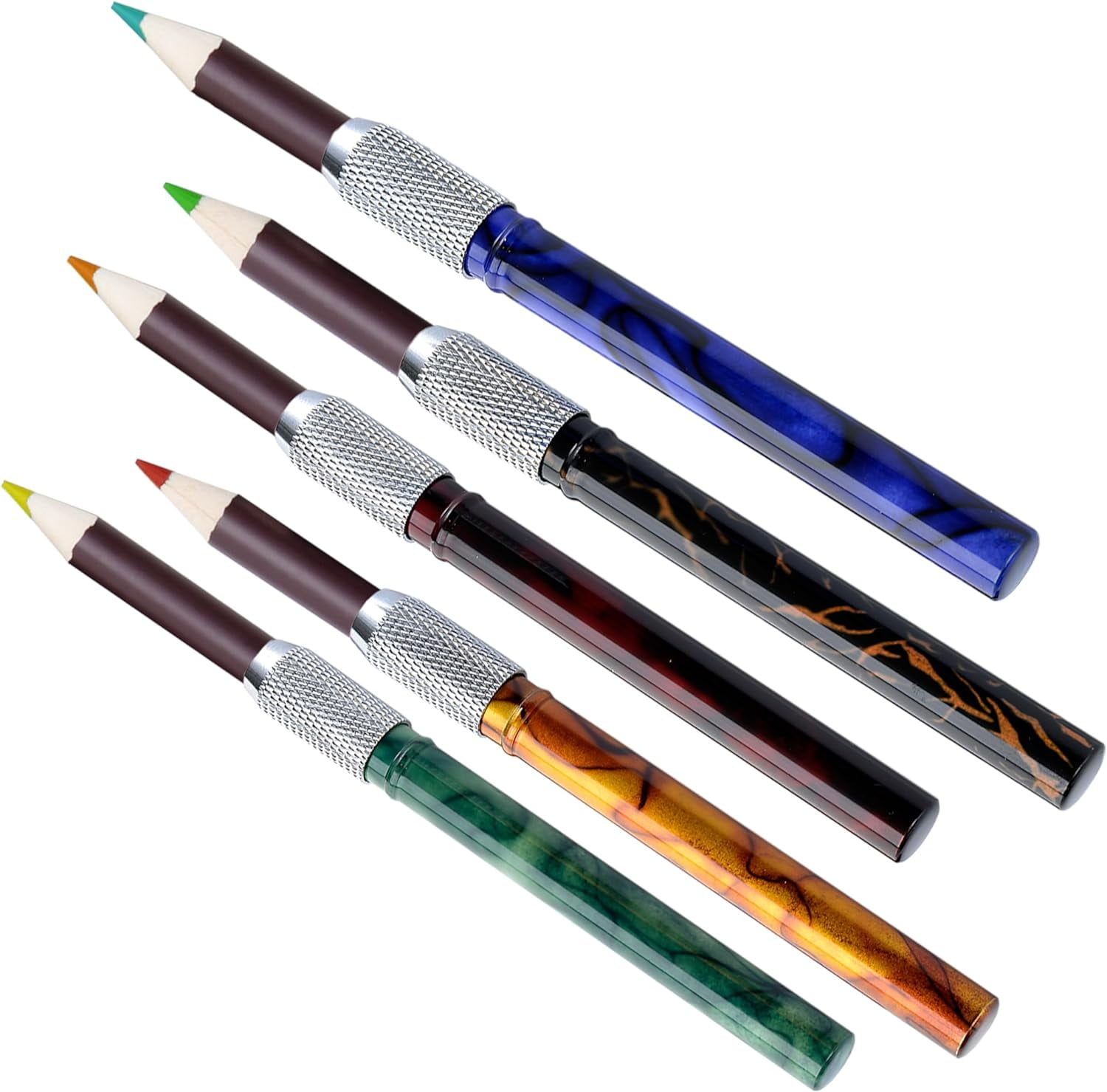 Art-n-Fly Pencil Extenders Set of 5 Pencil Lengthener for Color Pencils - Walmart.com