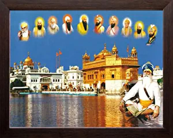 Art n Store All Ten Sikh Gurus and Golden Temple, HD Printed Religious ...