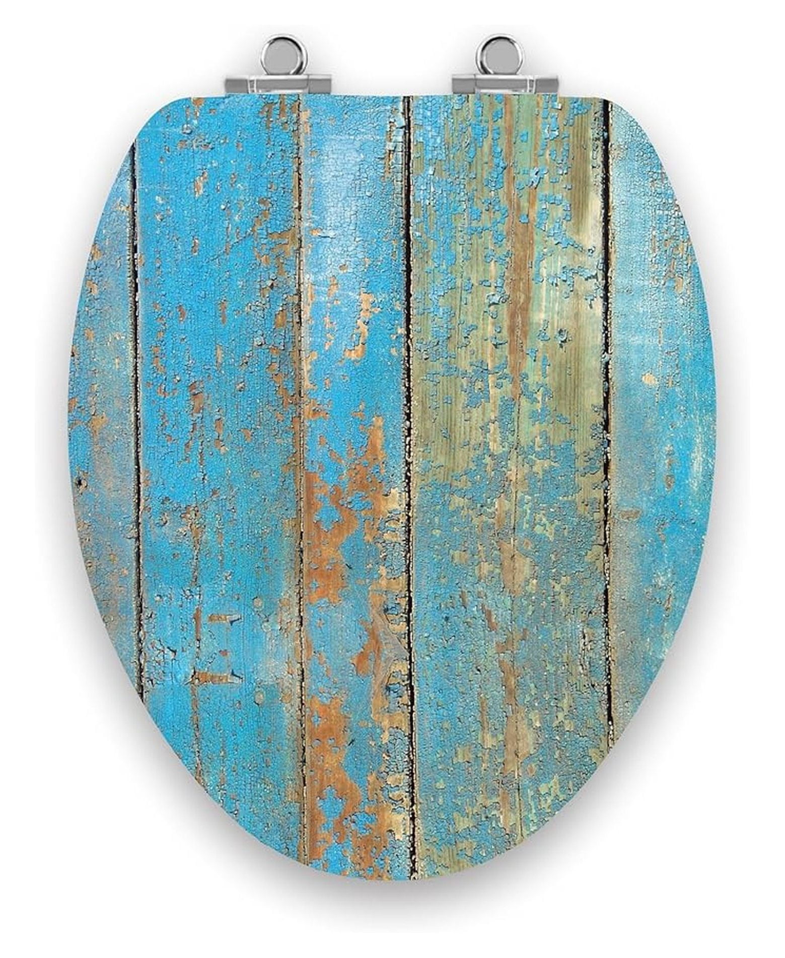 Art of Acryl Elongated Toilet Seat w/Slow Close Chromed Metal Hinges ...