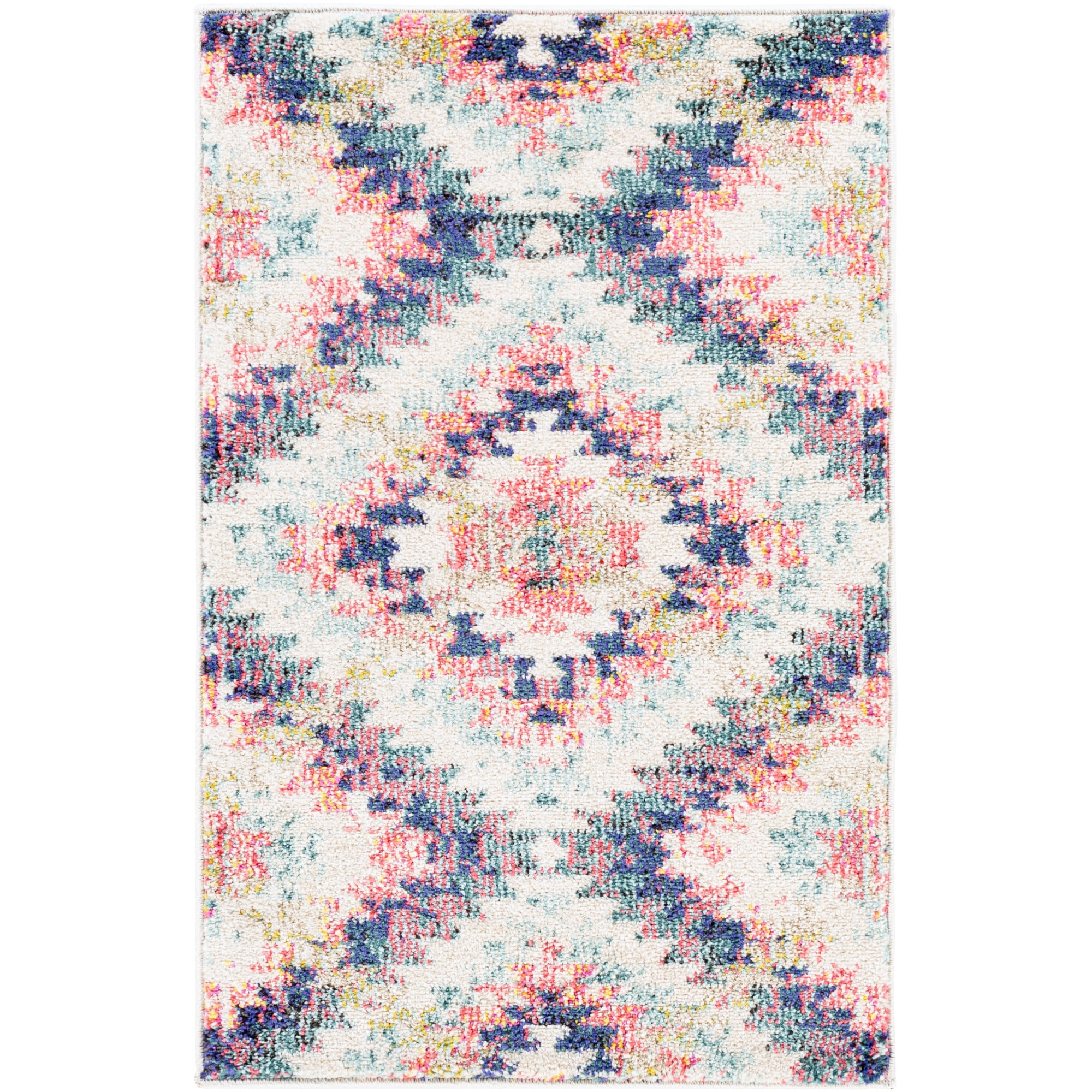 Artistic Weavers Tonoth Teal/Pink Southwestern 3'11" x 5'7" Area Rug ...