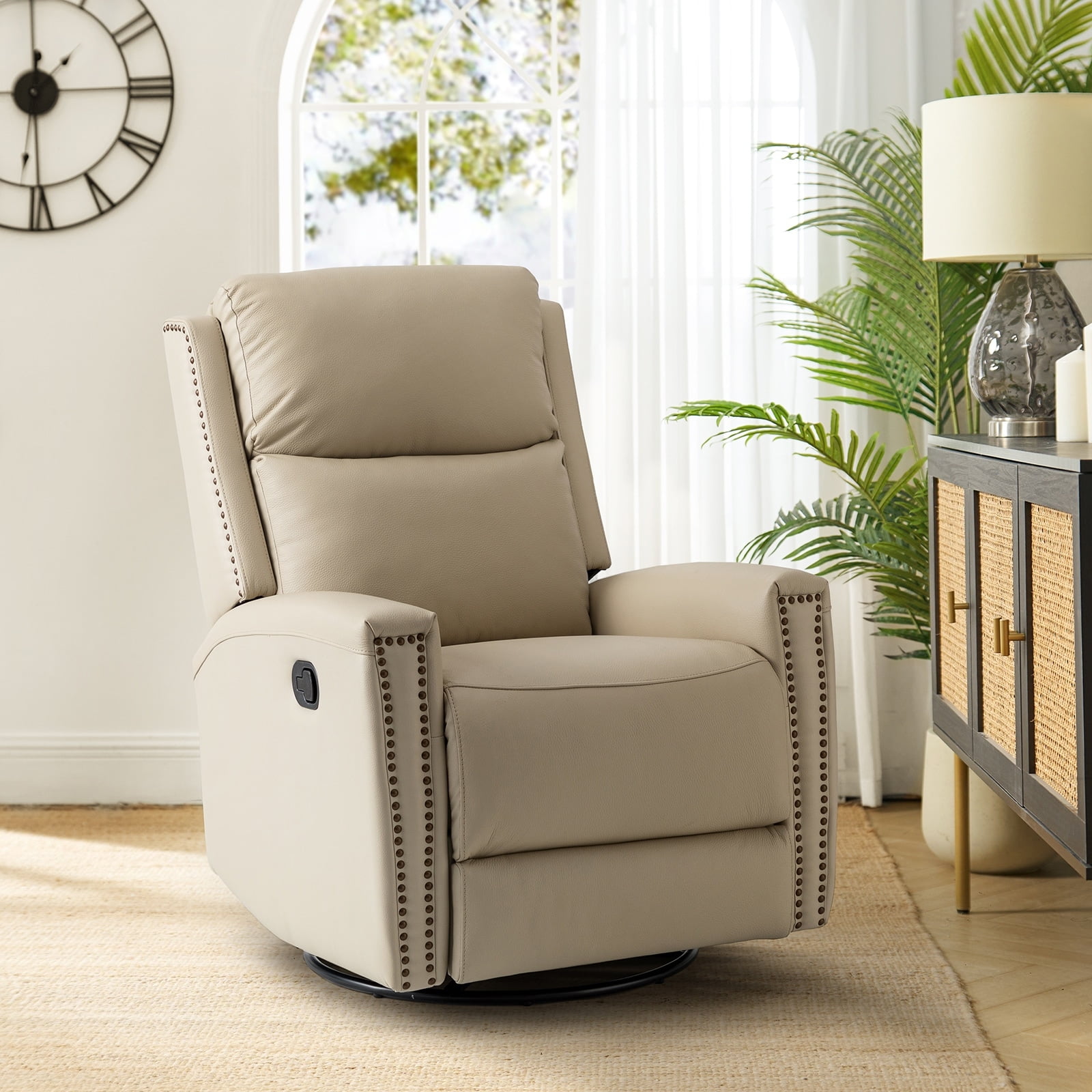 Art of Living Designs Fiacro 30.31''Wide Modern Genuine Leather ...