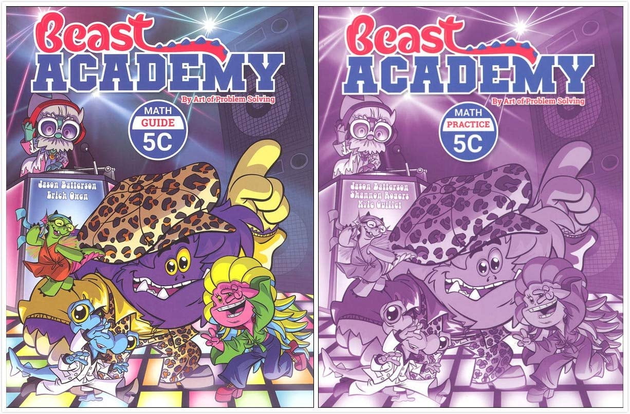 Art of Problem Solving: Beast Academy 5C Books Set 2 Books - 5C Math ...