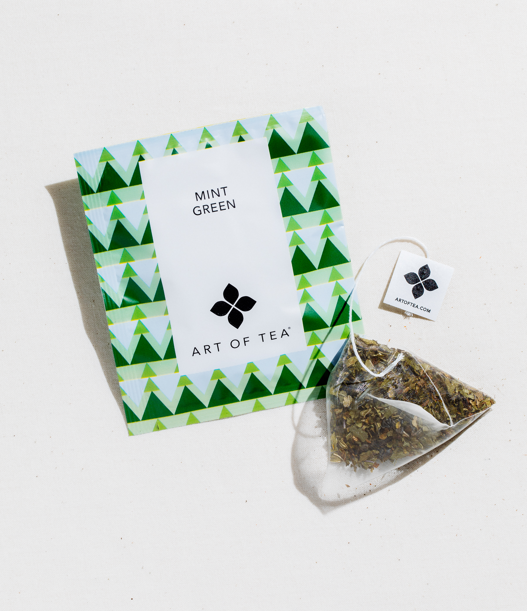 Art of Tea | Organic Mint Green Tea | 50 Pyramid Tea Bag Sachets ...