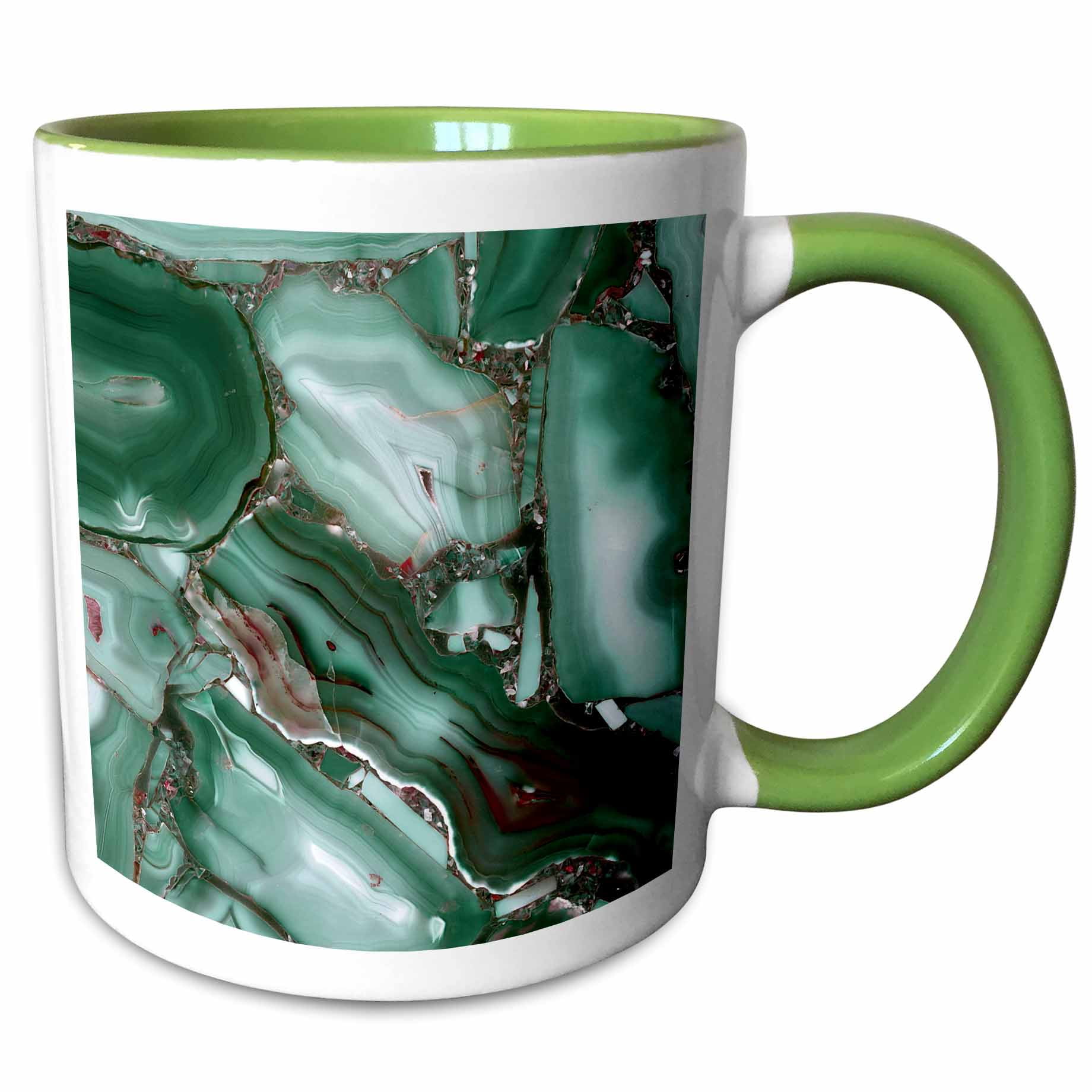 Art print of Luxury Green Marble Agate Gem Mineral Malachite Quartz ...