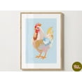 Art prints, Green chicken wall art - Chicken poster - Pink animal art ...