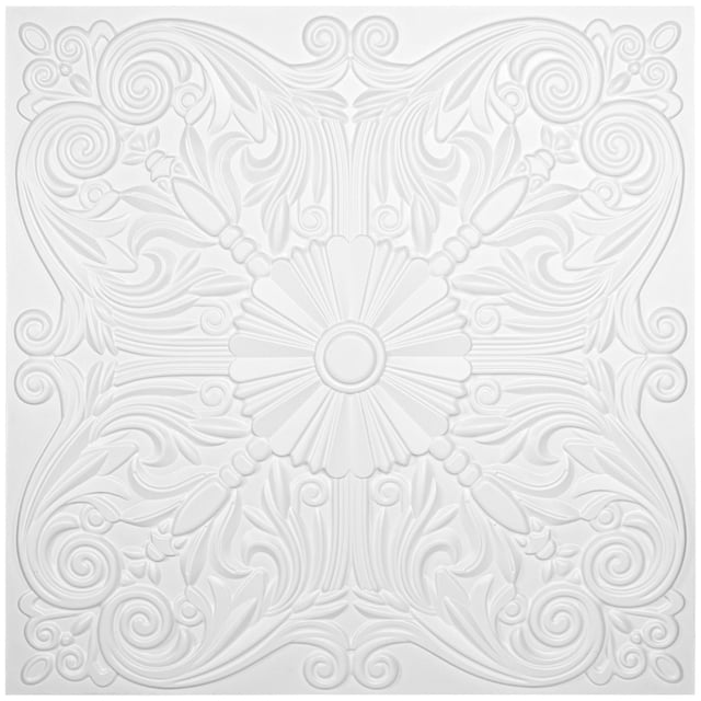 Art3d 12-Pack 24"x24" PVC Ceiling Tiles Glue up in White - Walmart.com