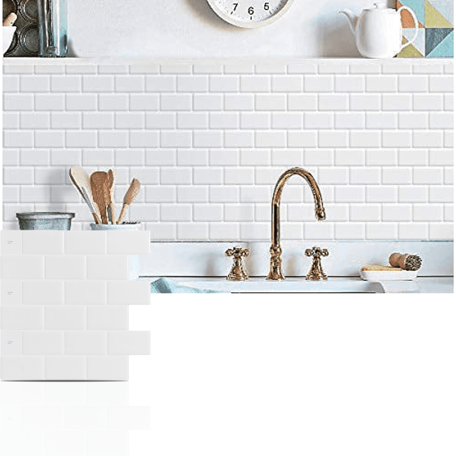 White Kitchen Wall Tiles