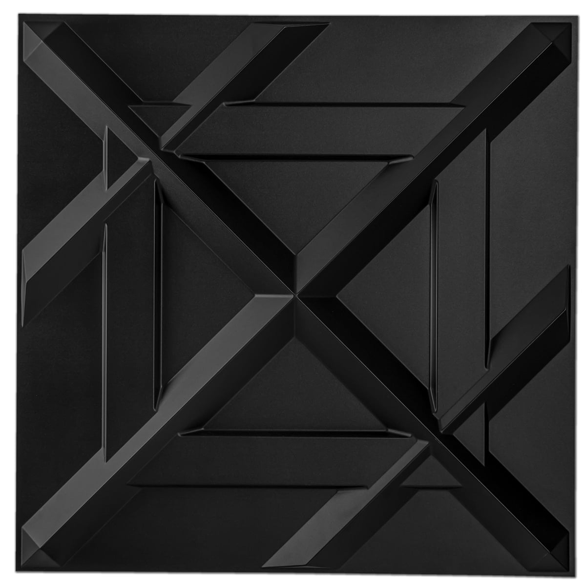 Art3d 19.7 in x 19.7 in ‎Black 3D Pvc Wall Panels, Decorative Wall Tile ...