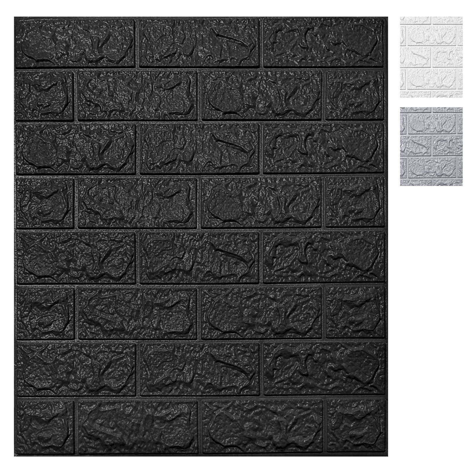 Art3d 30 Pcs 3D Wall Panels，Peel and Stick Black Brick Wallpaper Faux ...