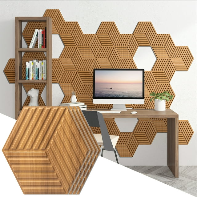 Art3d 33-Pieces 12" x 12" 3D Line Cube 3D Wall Panel,32 Sq.ft/Case - Walmart.com