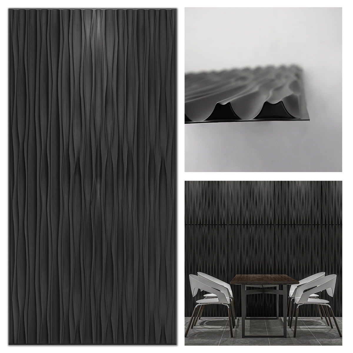 Art3d 6-Pack 47.2 "x23.6" PVC 3D Wall Panels Cum 2ftx4ft Drop Ceiling ...