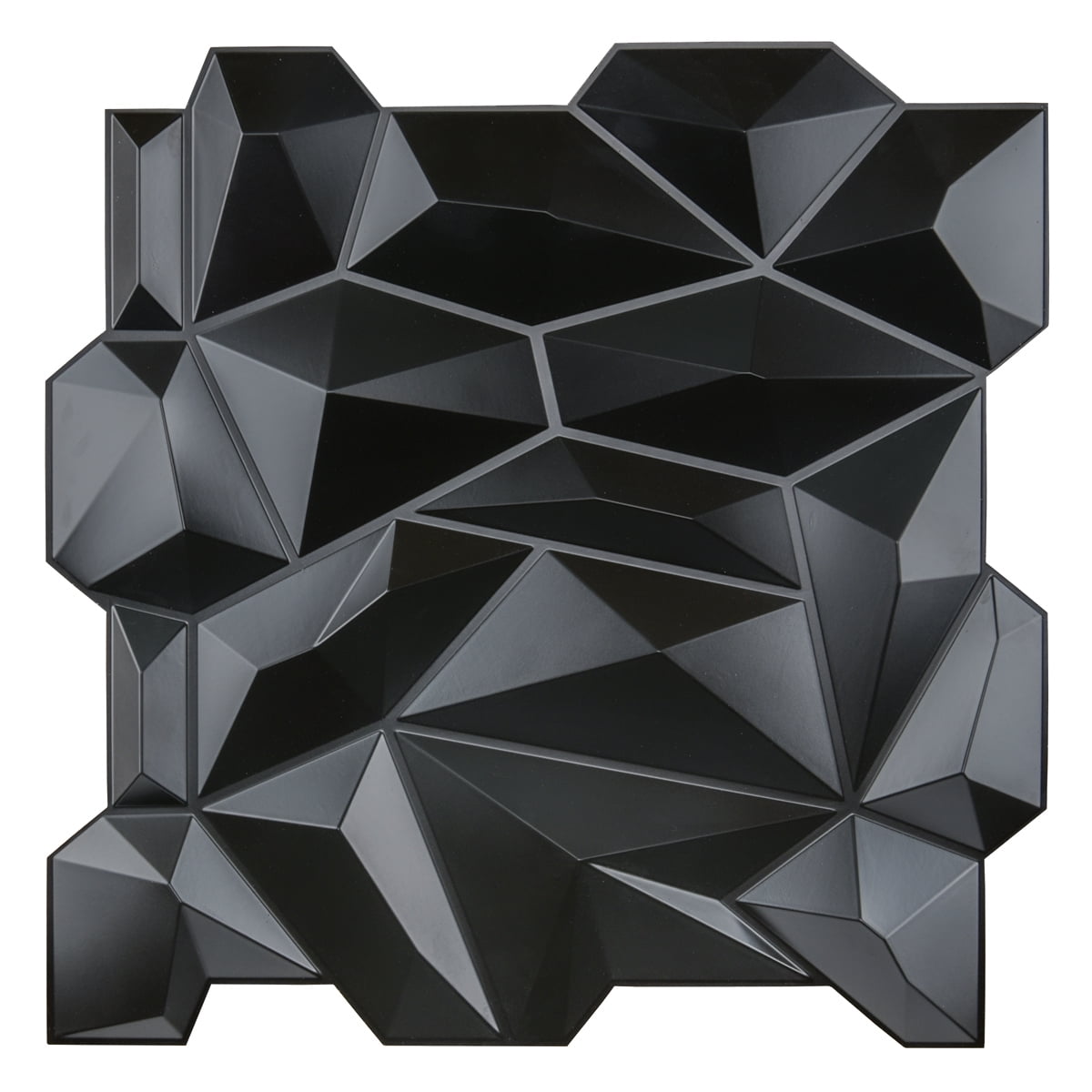 Art3d Black PVC 3D Wall Panel Diamond Wall Panel Jagged Matching 19.7 ...