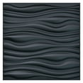 Art3d Black Wave Design IV 19.7x19.7 PVC 3D Wall Panel (12-Pack ...