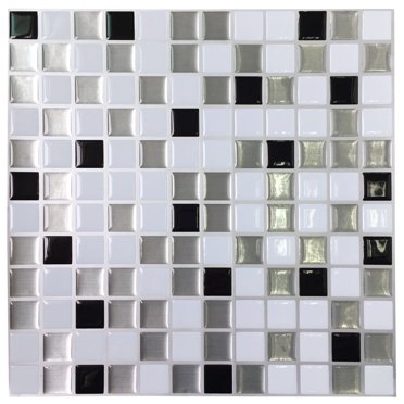 Aspect Peel and Stick Stone Overlay Kitchen Backsplash Sample- Iron ...