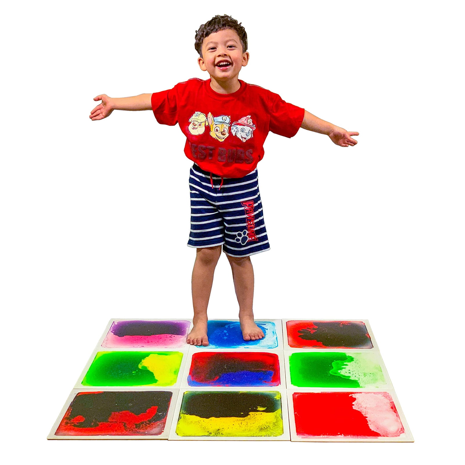 Art3d Liquid Sensory Tiles Activity Play Centers for Children-12" X 12 ...