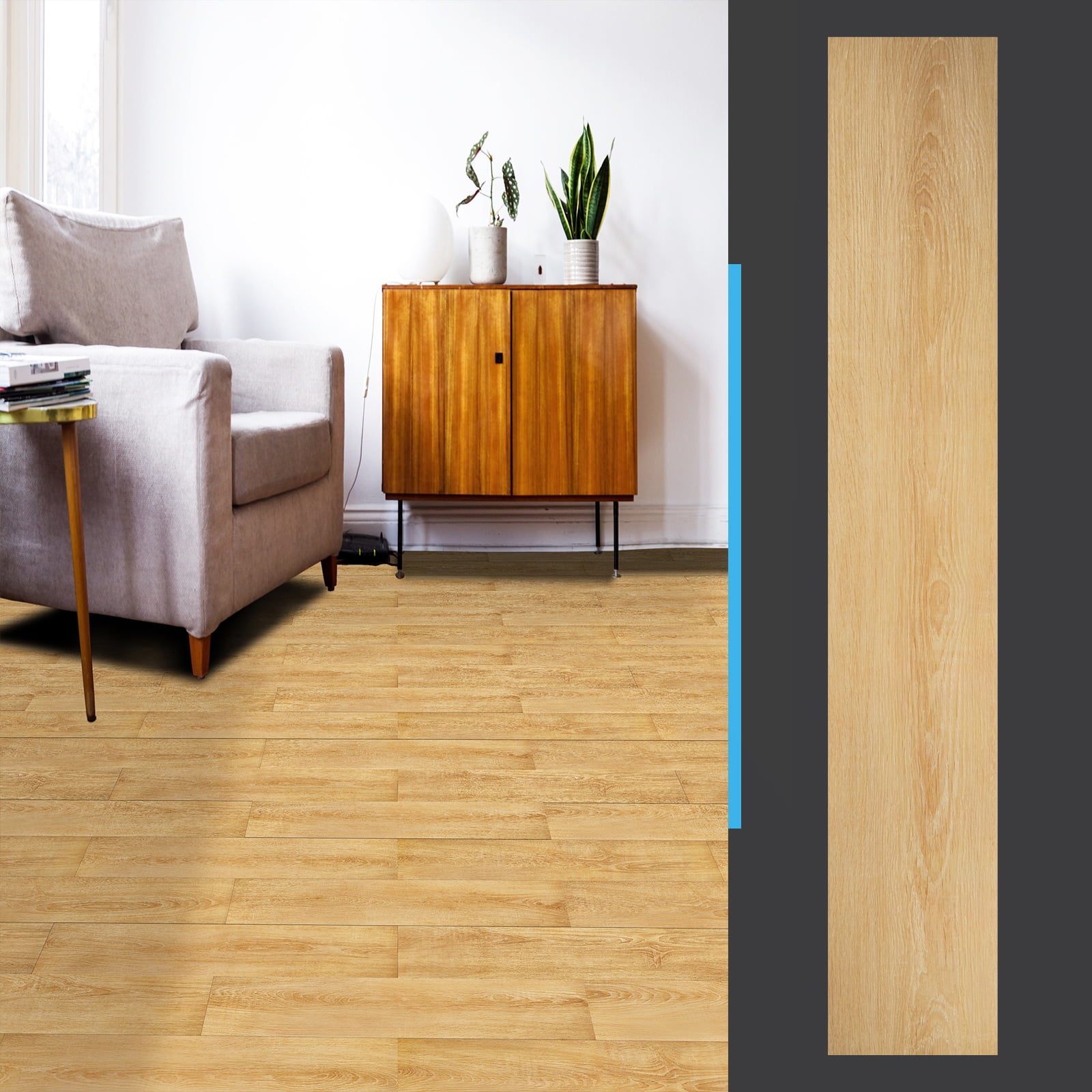 Art3d Peel and Stick Floor Tile Vinyl Wood Plank 36-Pack 54 Sq.Ft，Aspen ...