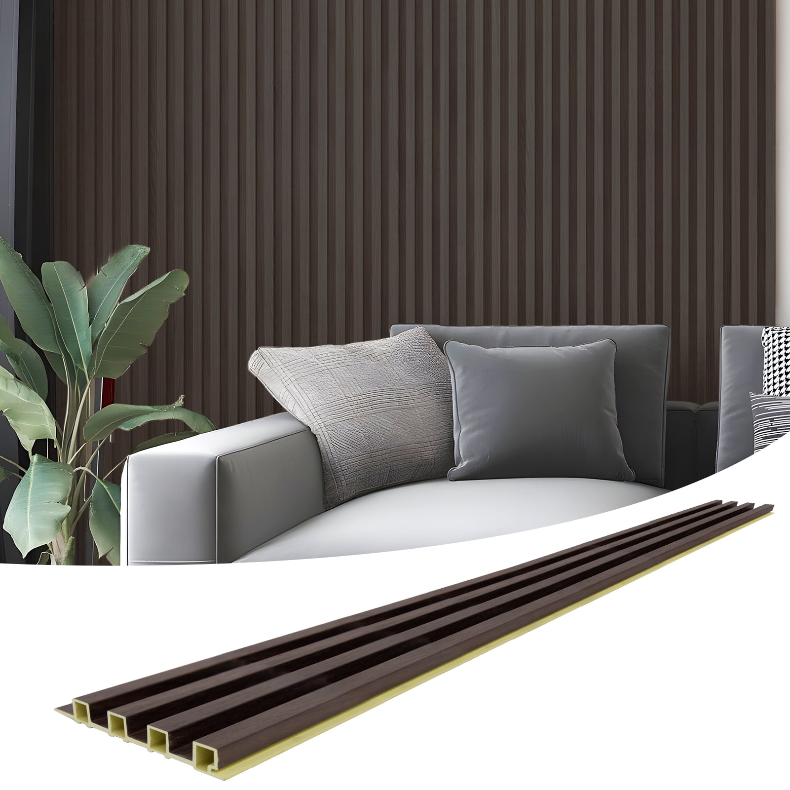 Art3d Slat Wall Panel,WPC Acoustic Diffuser 3D Wall Panel,8 Pieces 96x6 ...