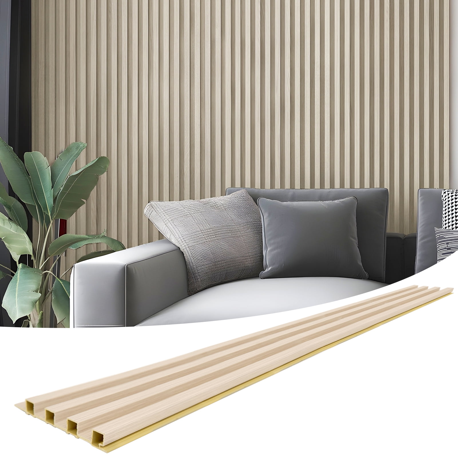 Art3d Slat Wall Panel,WPC Acoustic Diffuser 3D Wall Panel,8 Pieces 96x6 ...