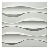 Art3d Wave Design III 19.7 in. x 19.7 in. PVC 3D Wall Panel (12-Pack ...