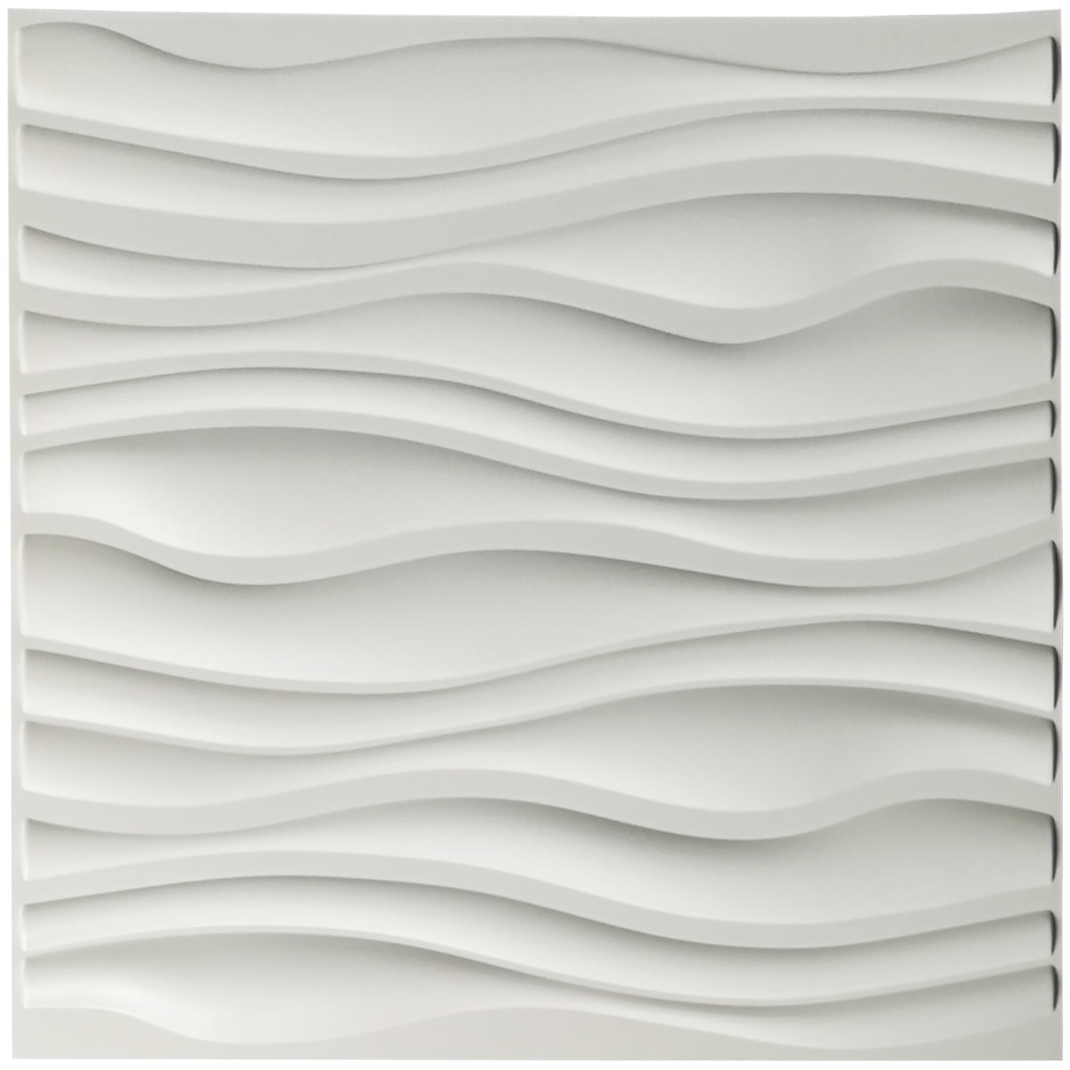 Art3d Wave Design IV 19.7 in. x 19.7 in. PVC 3D Wall Panel (12-Pack ...