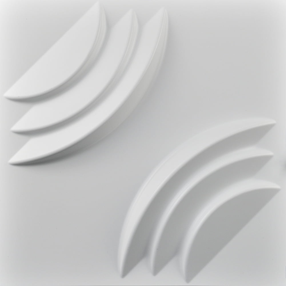 Art3d White Decorative 3D Wall Panels PVC 11.8x11.8 Pack of 33 Tiles ...