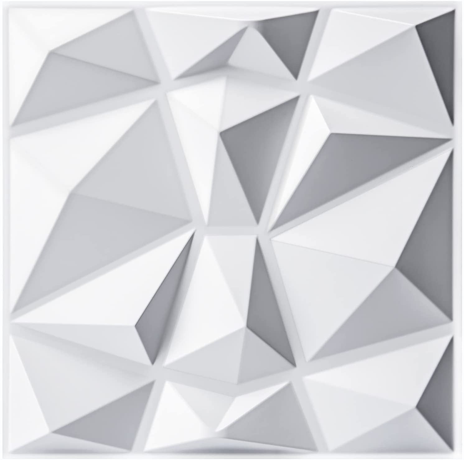 Art3d White PVC 3D Wall Panel 11.8x11.8 Decorative PVC (33-Pack ...