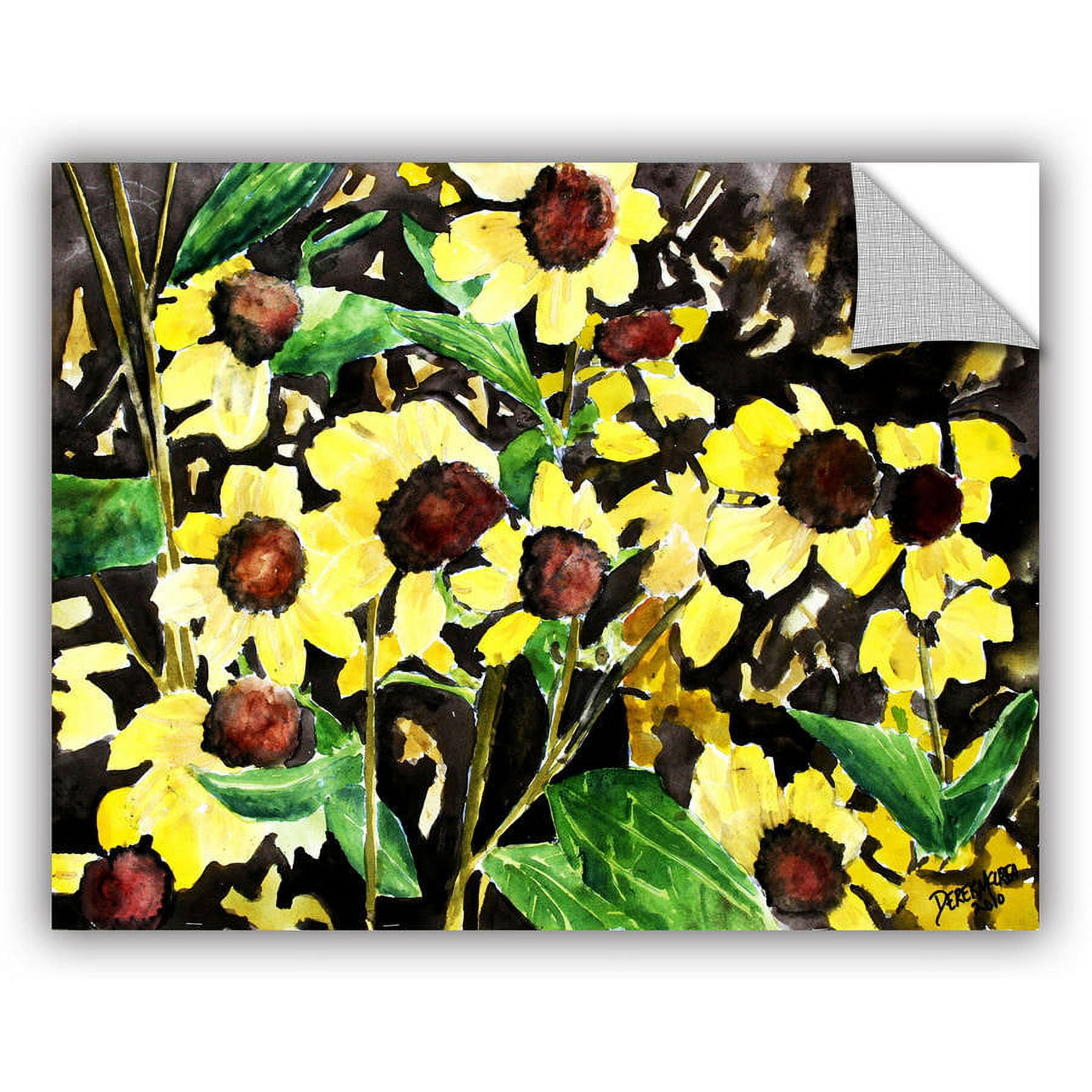 ArtAppealz Derek Mccrea "Black Eyed Susan" Removable Wall Art - Walmart.com