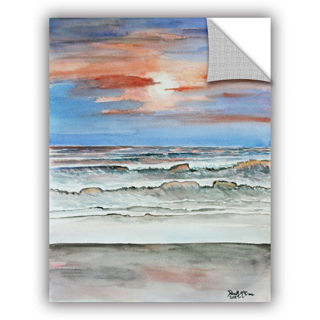 ArtAppealz Derek Mccrea "Sunset Beach" Removable Wall Art - Walmart.com