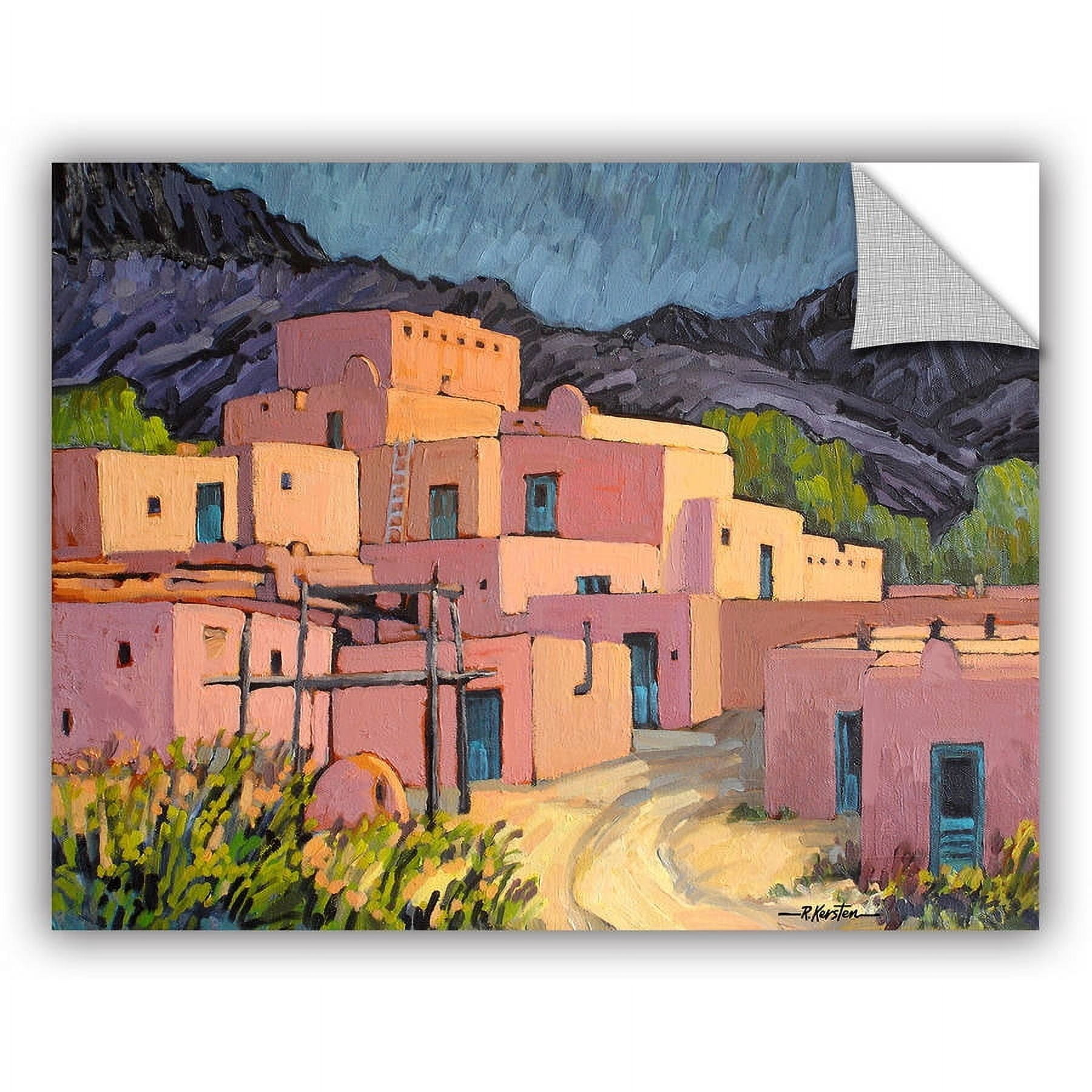 ArtAppealz Rick Kersten "Taos Pueblo" Removable Wall Art - Walmart.com