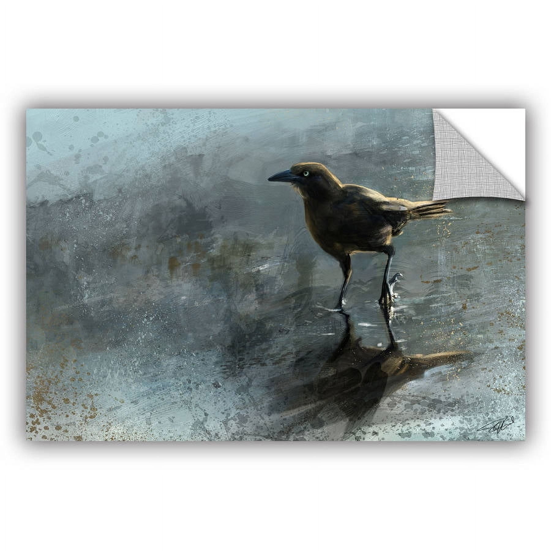 ArtAppealz Steve Goad "Bird in A Puddle" Removable Wall Art - Walmart.com