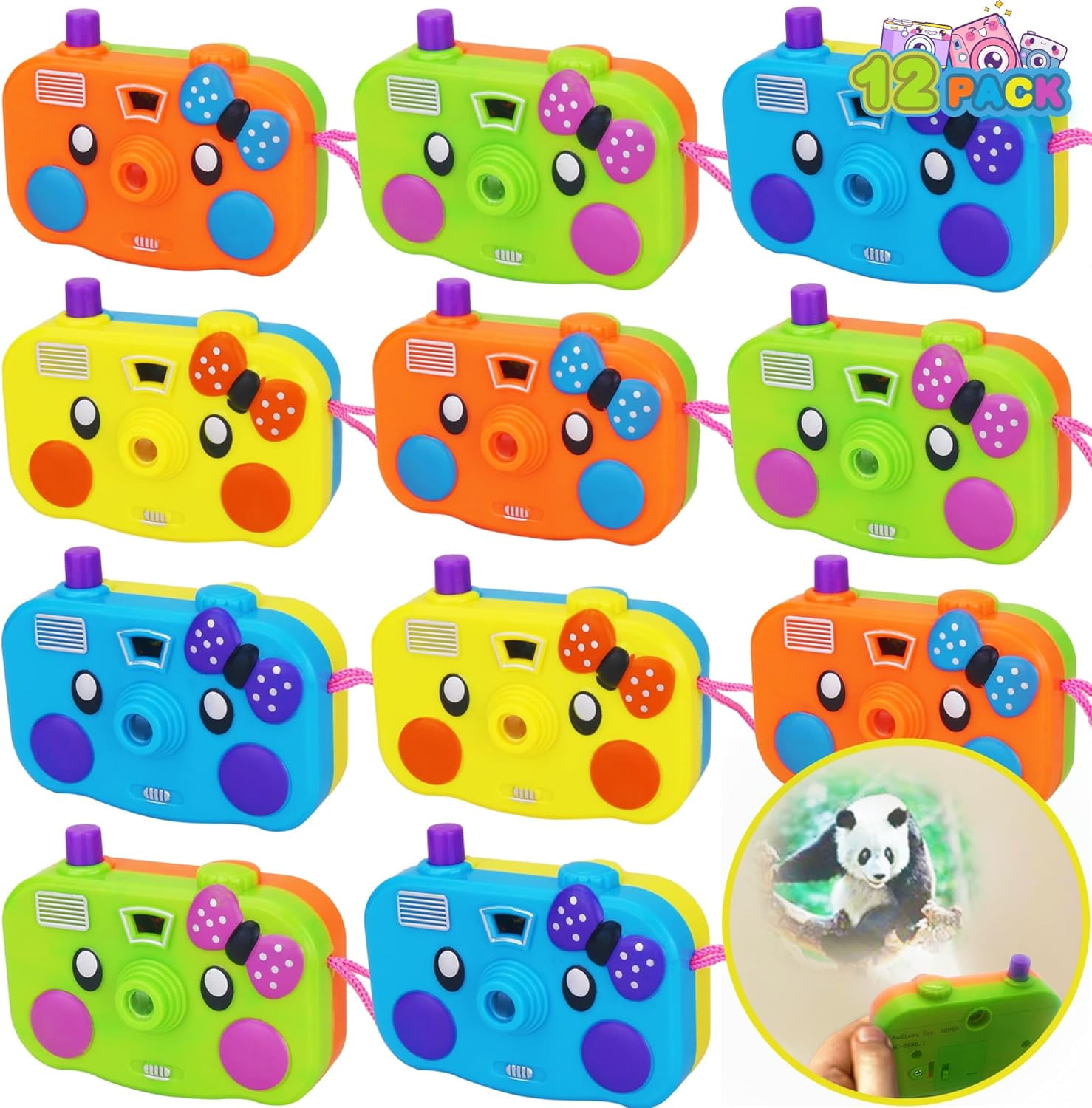 ArtCreativity 12Pcs Kids Camera Toy with Images in Viewfinder - Battery ...