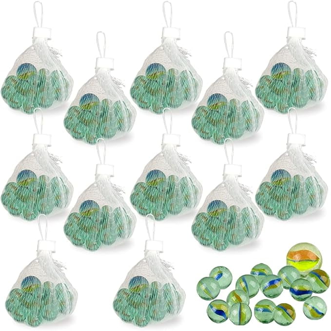 ArtCreativity 180-piece Glass Marbles Set – 12 packs, Each with 14 ...
