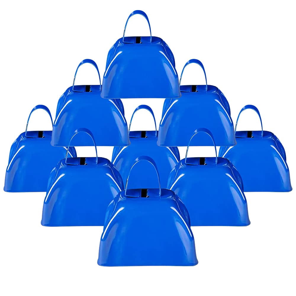 ArtCreativity 3 Inch Blue Metal Cowbell Noisemakers (Pack of 12) Loud ...