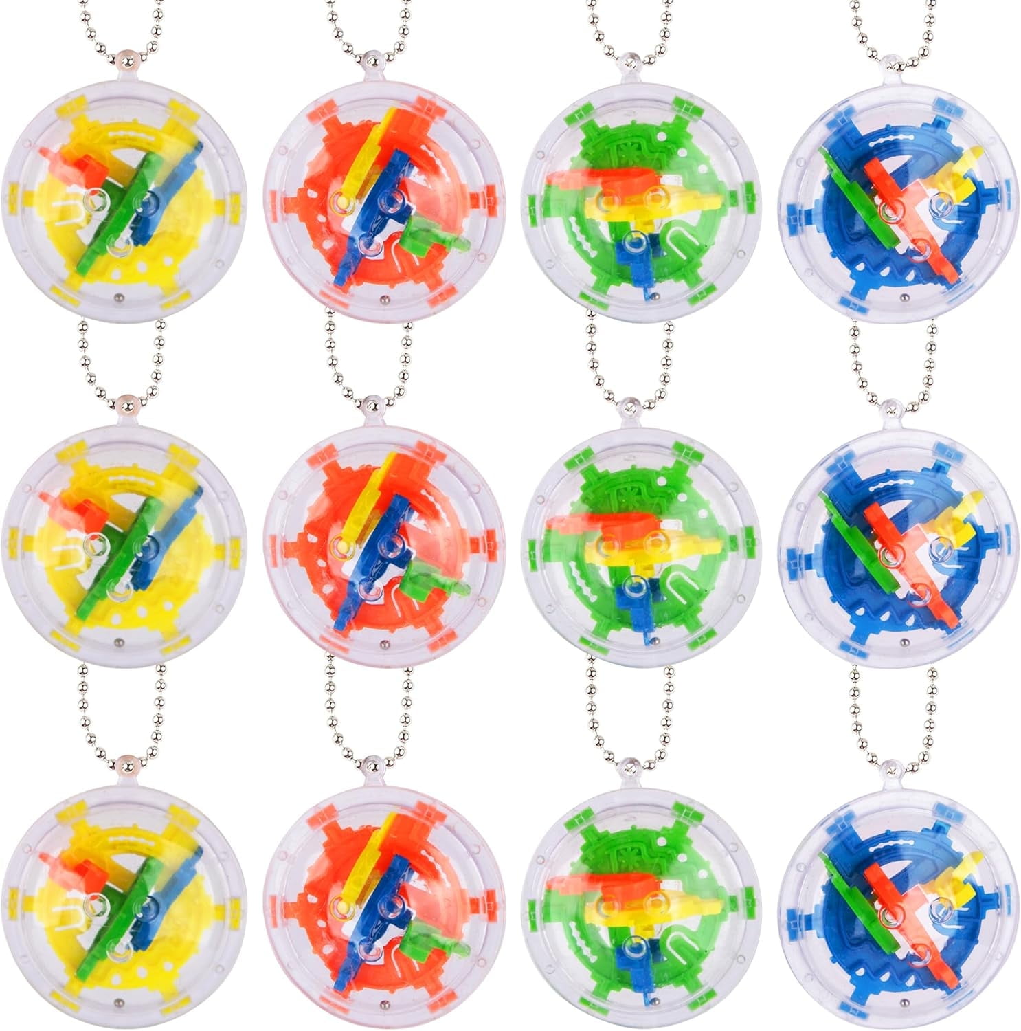 ArtCreativity 3D Maze Ball Keychains – Set of 12 Fidget Puzzle Party ...