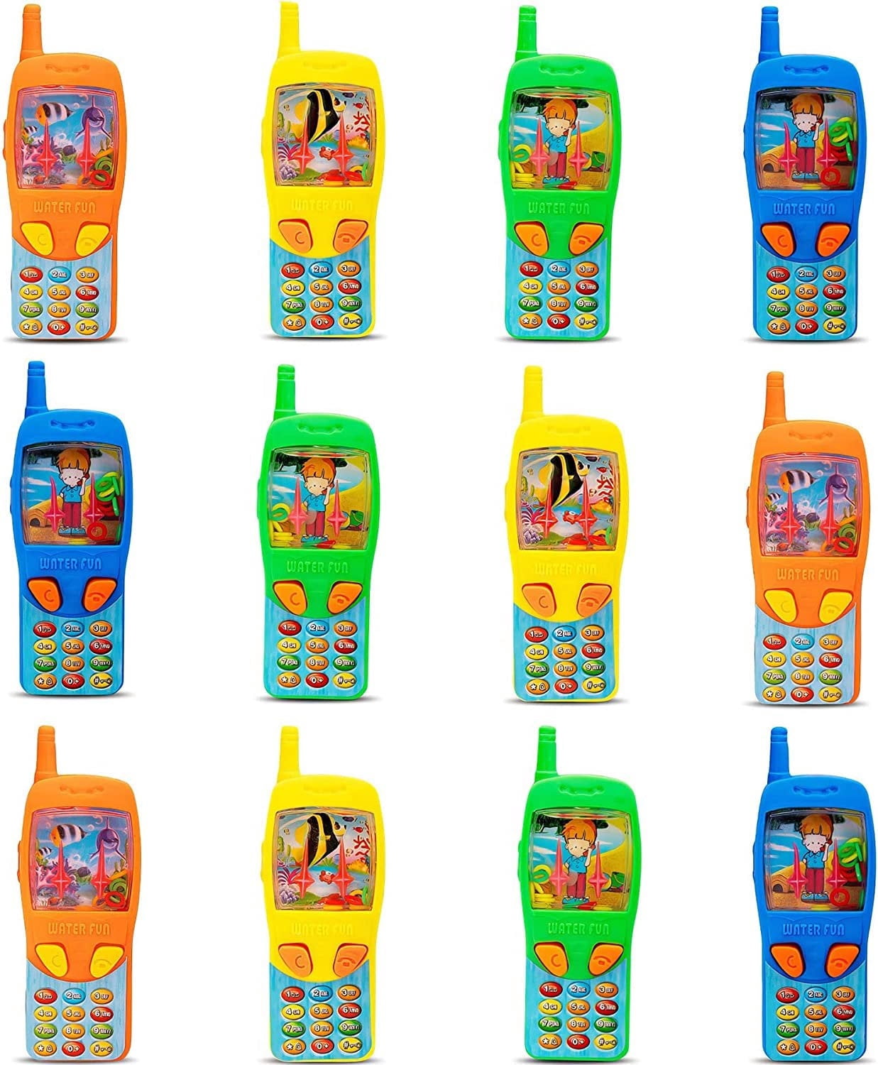 ArtCreativity 4 Inch Cellphone Water Ring Game - Pack of 12- Colorful ...