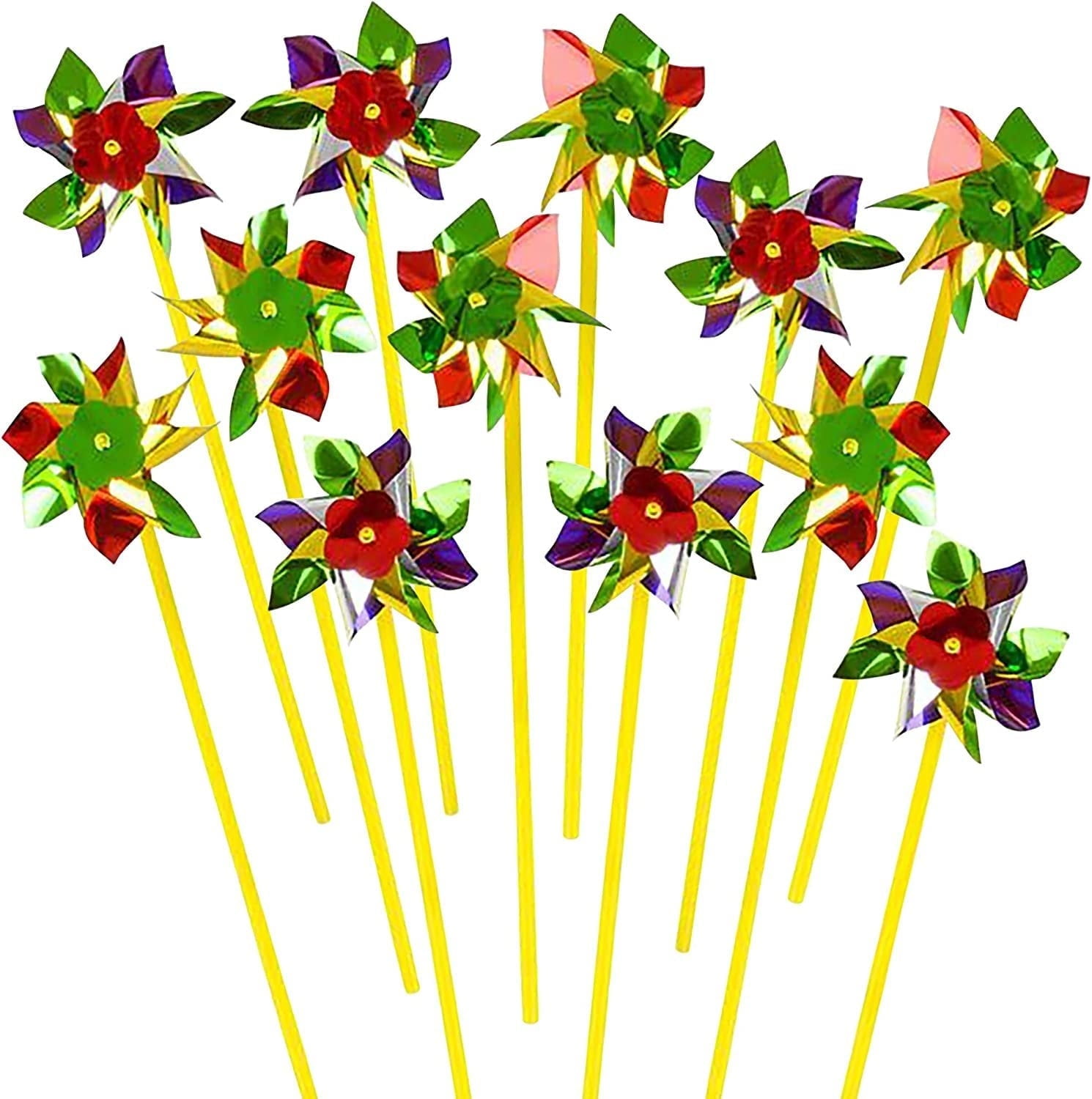 ArtCreativity 8-Point Pinwheels – Set of 24 Assorted Colors, Handheld ...