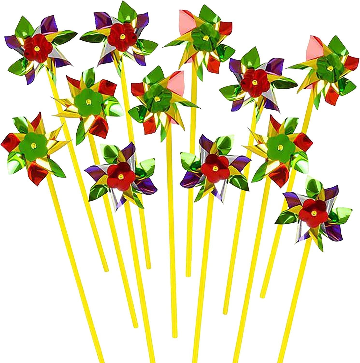 ArtCreativity 8-Point Pinwheels Set - Pack of 24 - Assorted Colors ...