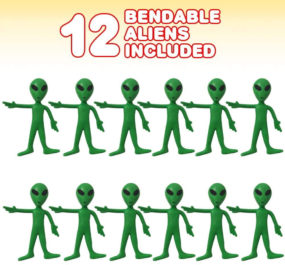 ArtCreativity Bendable Alien Figures Toy, Great for Kids Parties ...