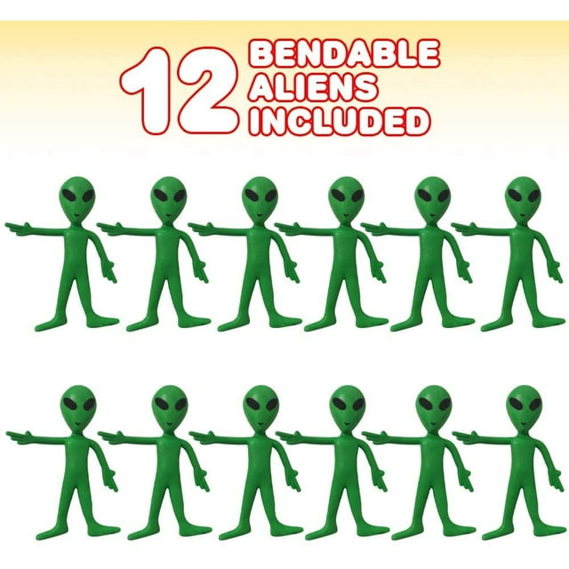 ArtCreativity Bendable Alien Figures Toy, Great for Kids Parties ...